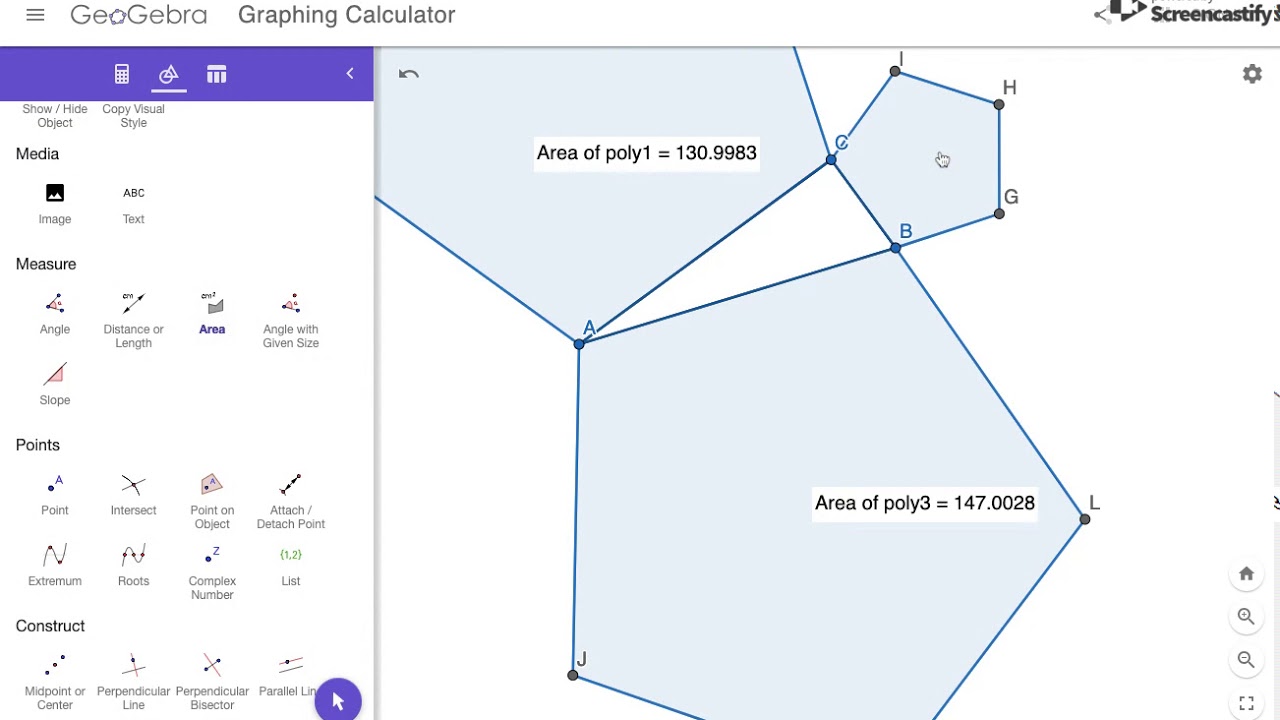 Exploring Pythagoras Theorem using Geogebra