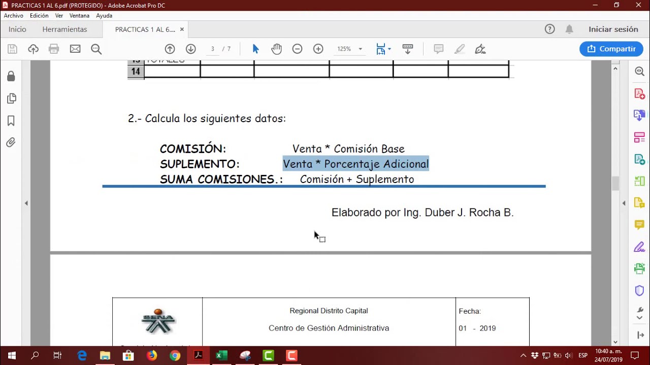 Práctica 3 Microsoft Excel