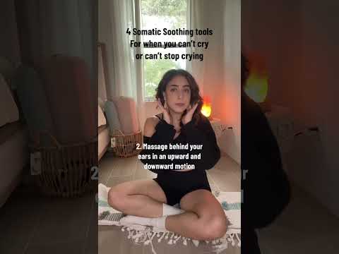 4 somatic soothing tools for when you canโt cry or canโt stop crying from a therapist #selfsoothe