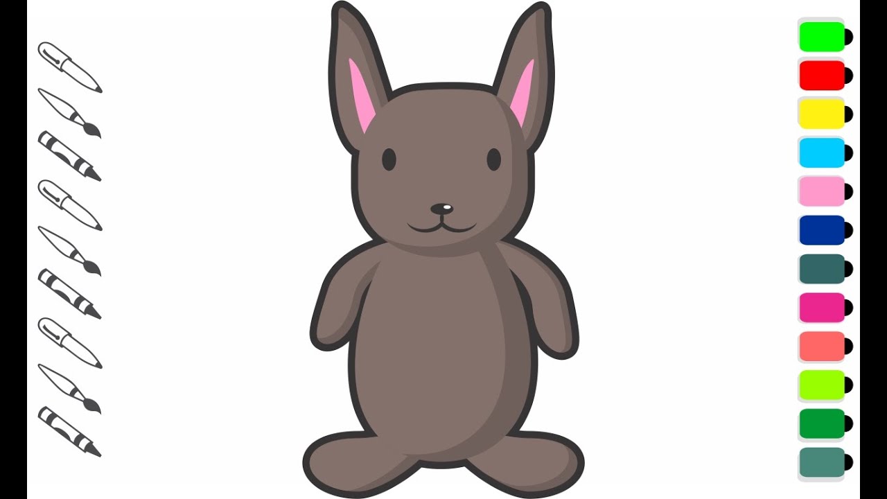 Bunny Rabbit Cartoon Drawing | CorelDraw Tutorial | Cartoon Drawing