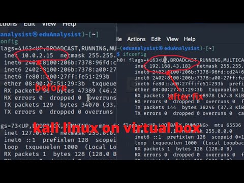 how to see real ip address on virtual box in kali Linux | education Analysist