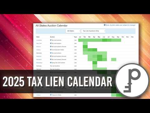 Tax Lien Auction Calendar 2025