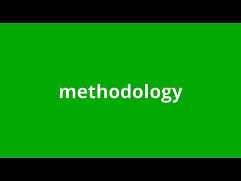 what is the meaning of methodology