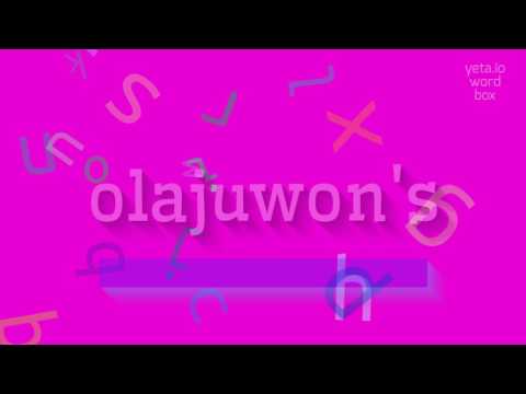 How to say "olajuwon's"! (High Quality Voices)