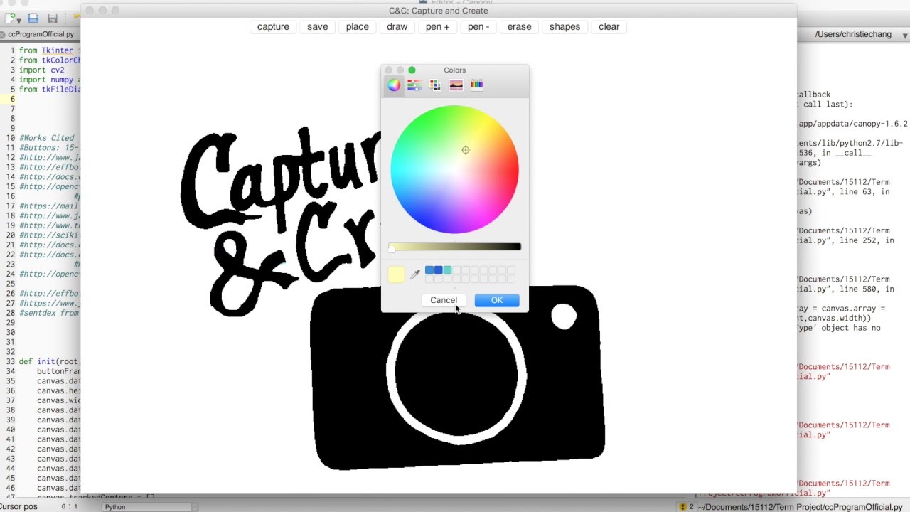 15 112 TP C&C: Capture and Create