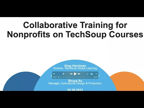 Collaborative Training for Nonprofits on TechSoup Courses