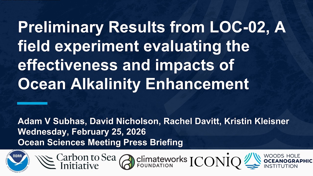 OSM26 Press briefing; LOC-NESS project preliminary findings