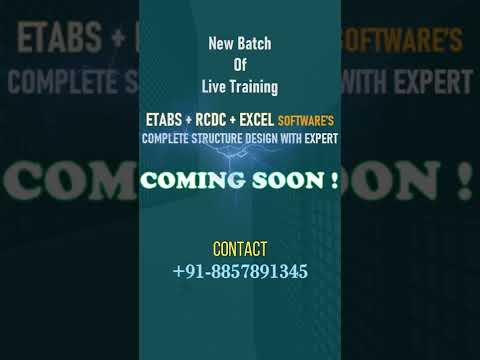 New Batch of ETABS + RCDC + EXCEL | Struct Soft Centre