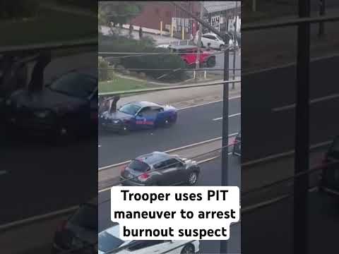 Trooper uses PIT maneuver to arrest burnout suspect