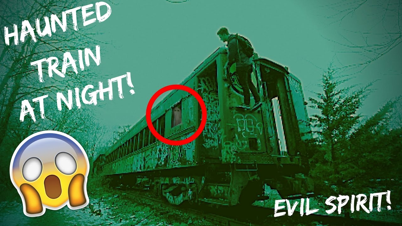 Exploring Abandoned Ghost Train At Night! (Evil Spirit Reached!)