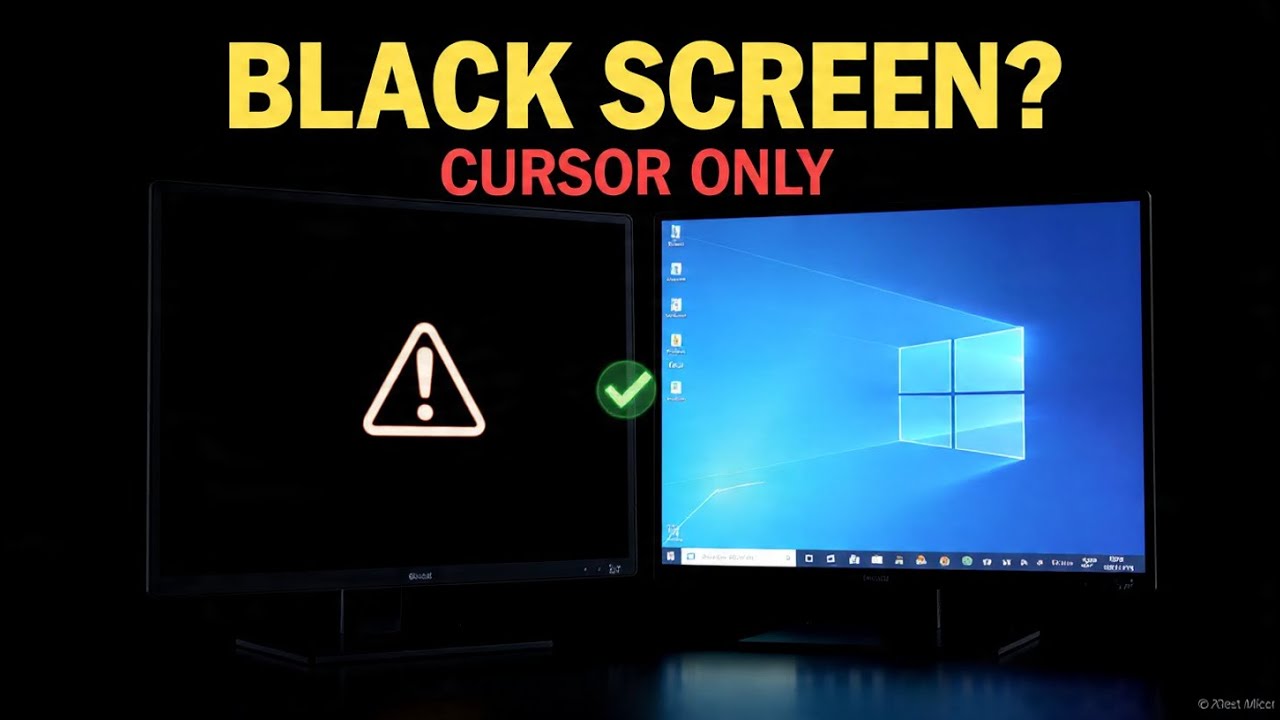 Black Screen With Cursor on Windows 10/11? FIXED (Step-by-Step)