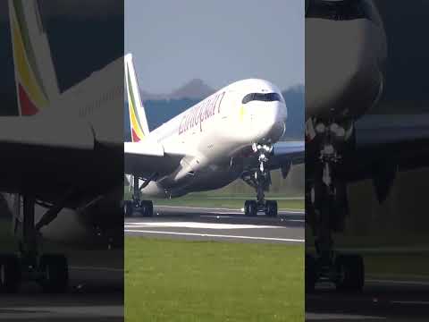 Ethiopian airlines are landing at Addis Ababa airport #viralvideo #flight