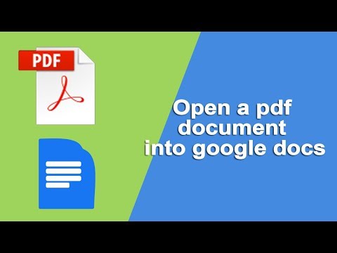 How to open and edit a pdf document into google docs