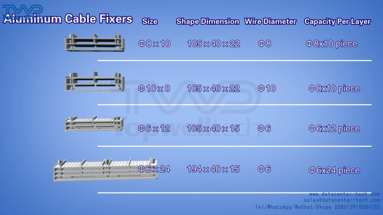 Topwelltech Aluminum Cable Fixer Cable Tray