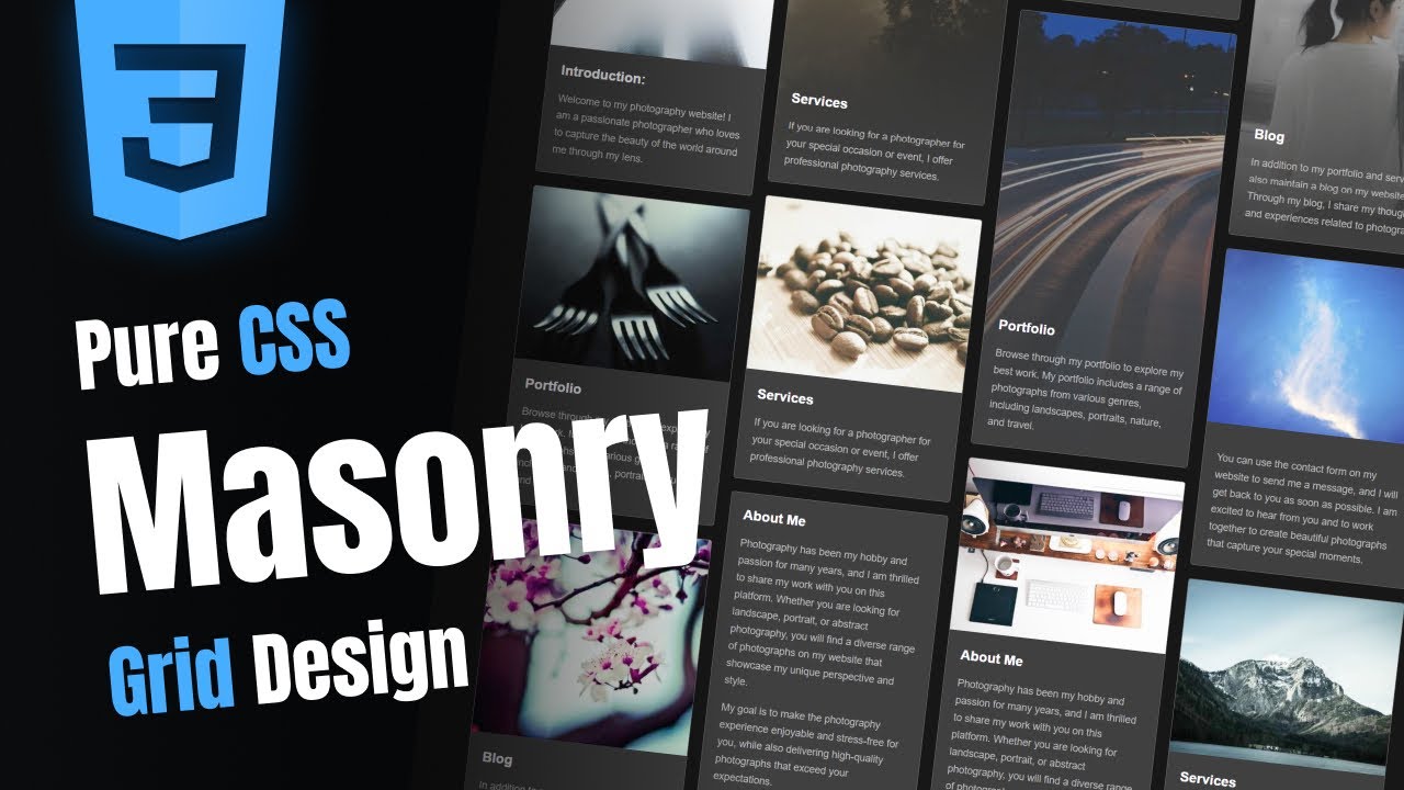 Pure CSS Masonry Grid Design | Quick Tutorial