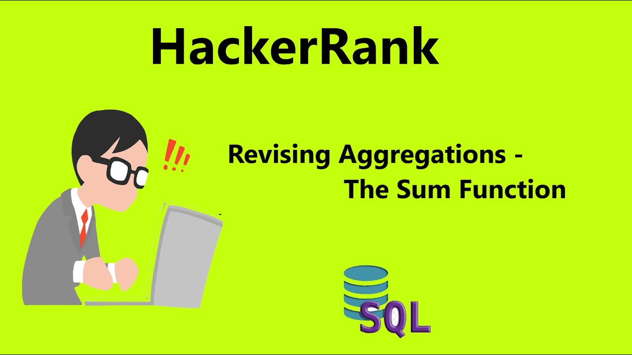 #21 Hackerrank Revising Aggregations - The Sum Function Solution - SQL | Hackerrank SQL