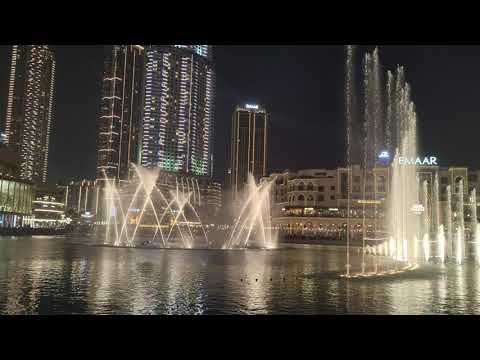 Dubai Fountain Show Late Evening 2023 in 4K