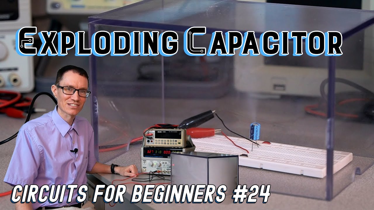 What happens when you wire an electrolytic capacitor backwards? (Circuits for Beginners #24)