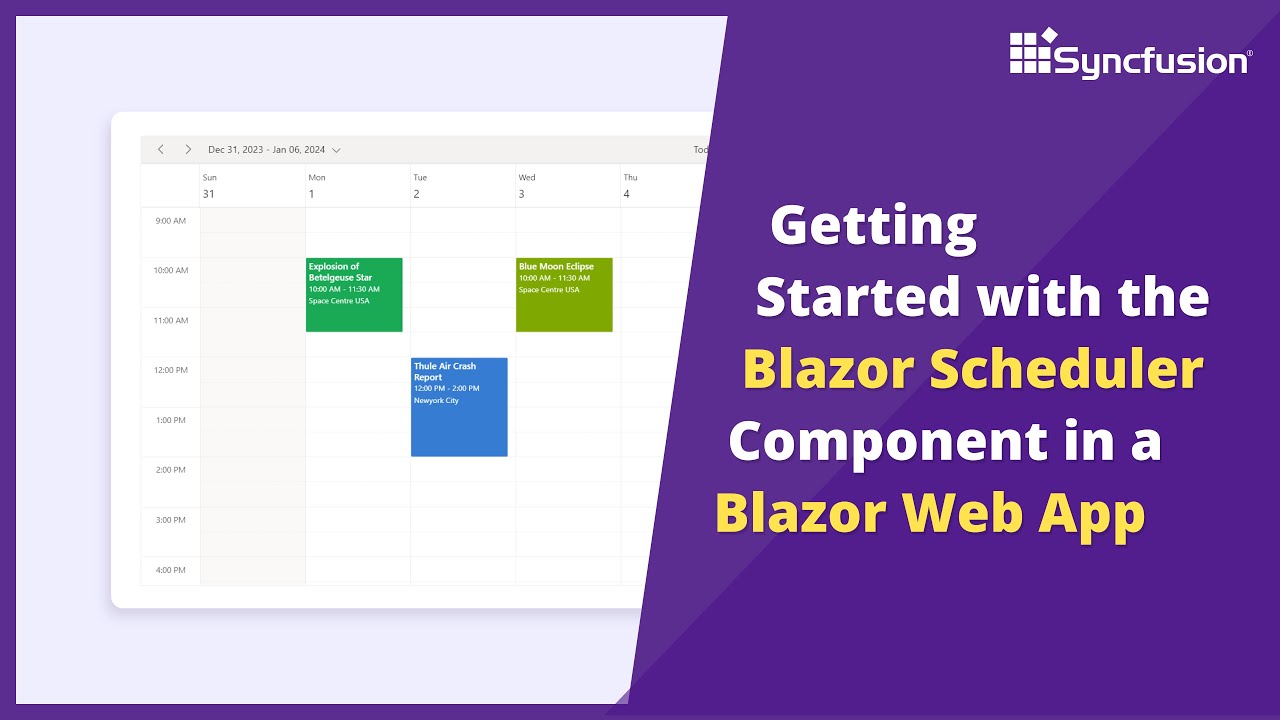 Getting Started with the Blazor Scheduler Component in a Blazor Web App