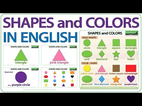 Shapes in English | Basic Shapes and Colours in English | Learn English Shapes | ESOL Vocabulary