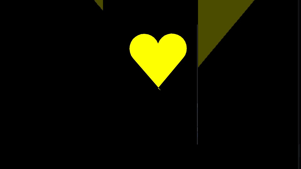 Draw Yellow heart using python turtle