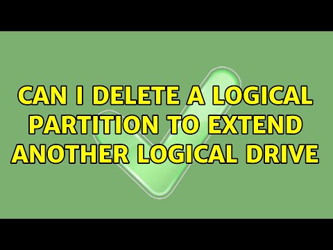 Can I delete a logical partition to extend another logical drive