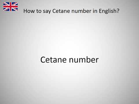 How to say Cetane number in English?