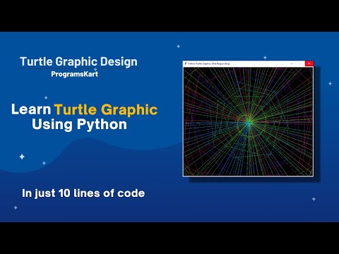 Spiral star || Python Turtle Graphics Design || #python | ProgramsKart