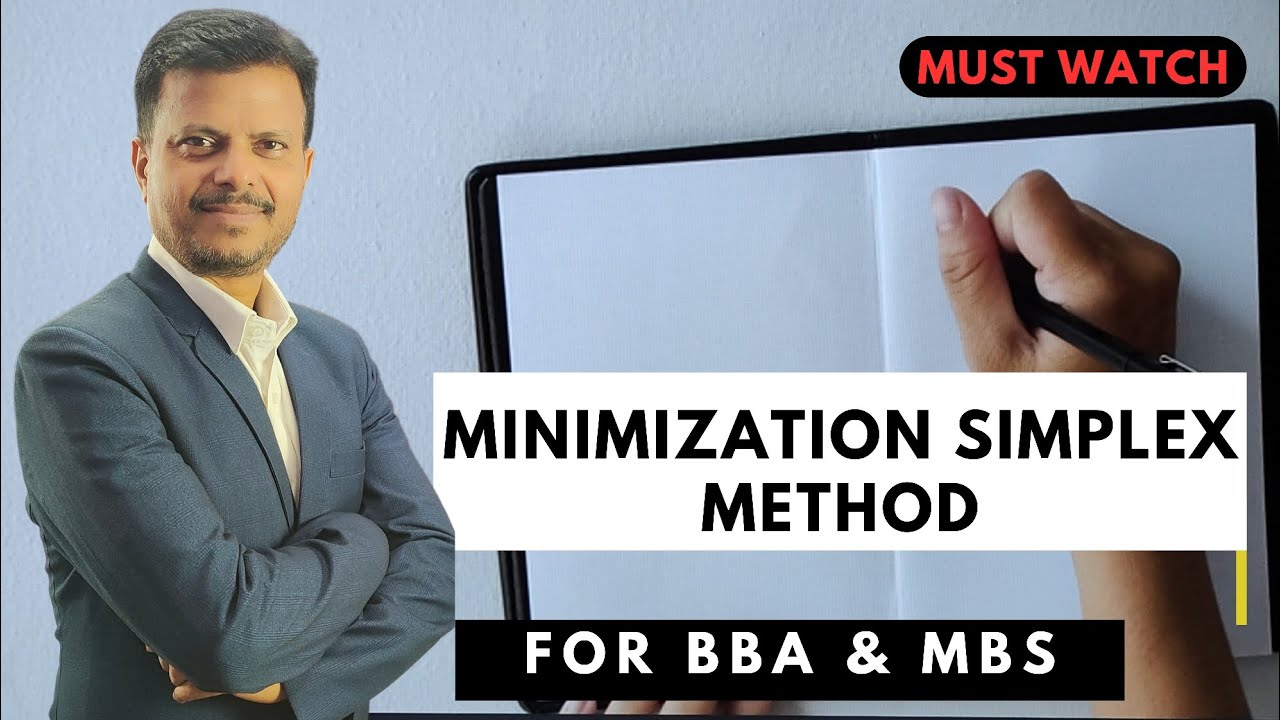 Minimization Simplex Method || Production & Operations Management || For BBA & MBS