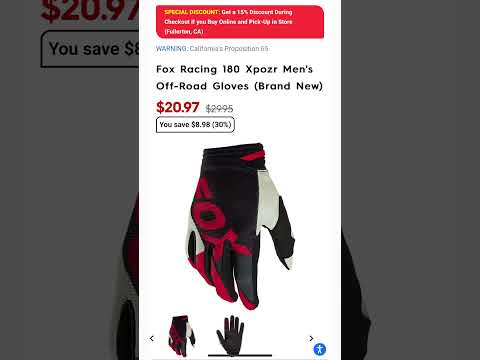 Motorhelmets Store Sale Fox Racing 180 Xpozr Men's Off-Road Motorcycle Gloves #ytshorts #trendingnow
