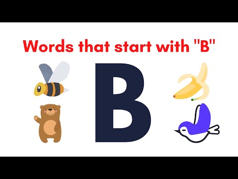 Words That Start with B for Kids
