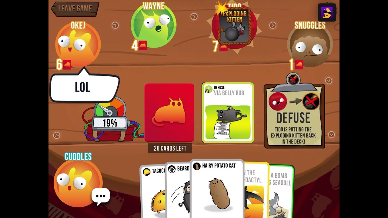 Exploding Kittens Netflix Gameplay 2 Cuddles