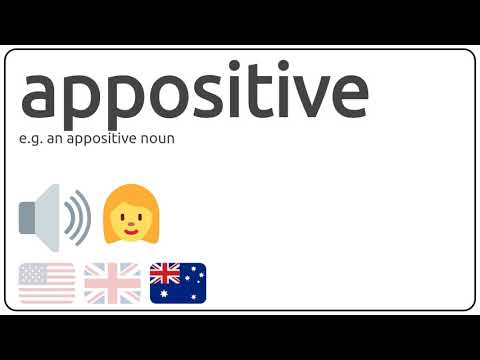 How to pronounce appositive in english?