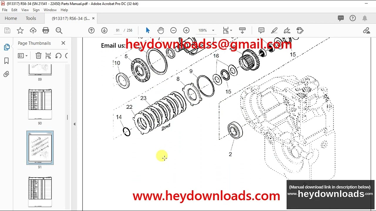 Gehl RS6-34 Telescopic Handler Parts Manual(913317) - PDF DOWNLOAD