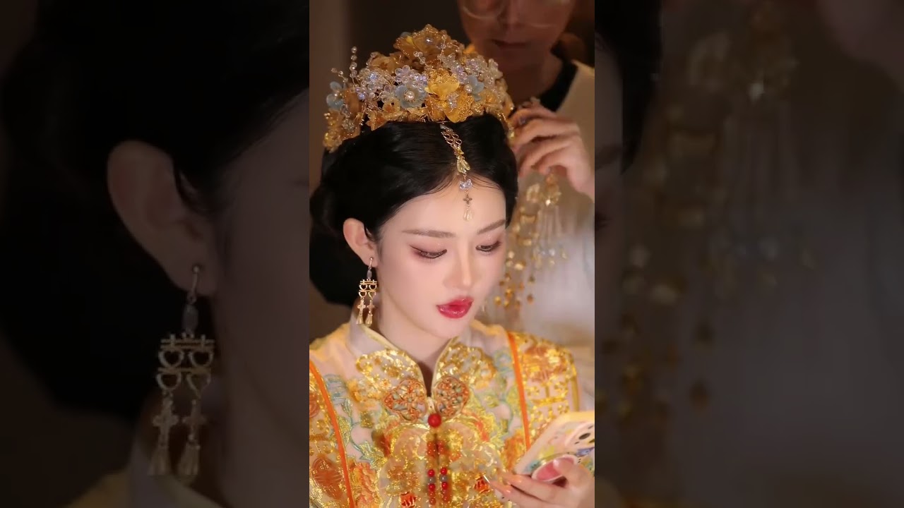 Chinese Bridal Headdress#Bridal Outfit#mulanhanfu_challenge #mulanhanfu style #beautiful