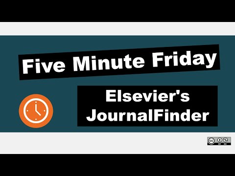 Explore Elsevier's JournalFinder to Find the Right Journal for You | Five Minute Friday