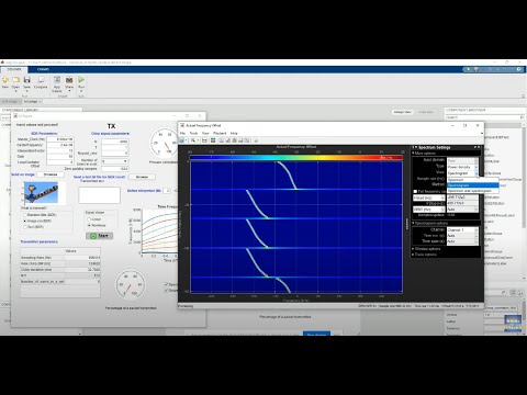 Chirp Spread Spectrum Transmission using Software Defined Radios (SDR) in MATLAB App Designer