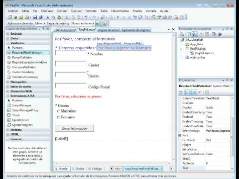 Controles de Validación en ASP .NET | Aprende .NET con Juvega
