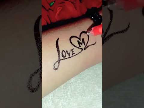 How to create easy M tattoo|M art