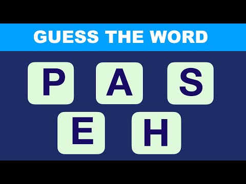 Guess the Word Game - 5 Letter Words - Unscramble The Words Quiz - #guesstheword #guessinggame