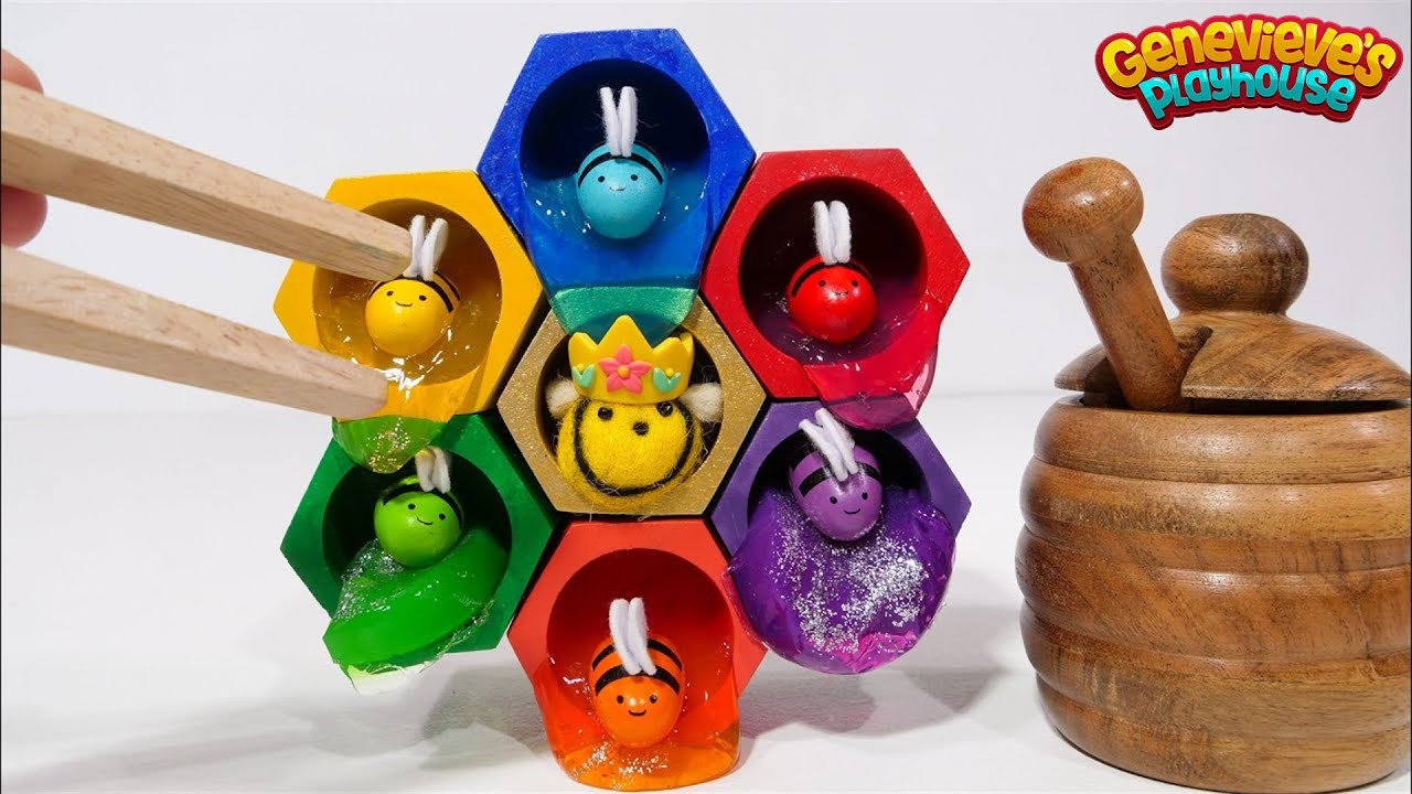 Colorful Toy Learning Videos for kids! Honey Bees, Pirate Ships, and Gabby's Dollhouse!
