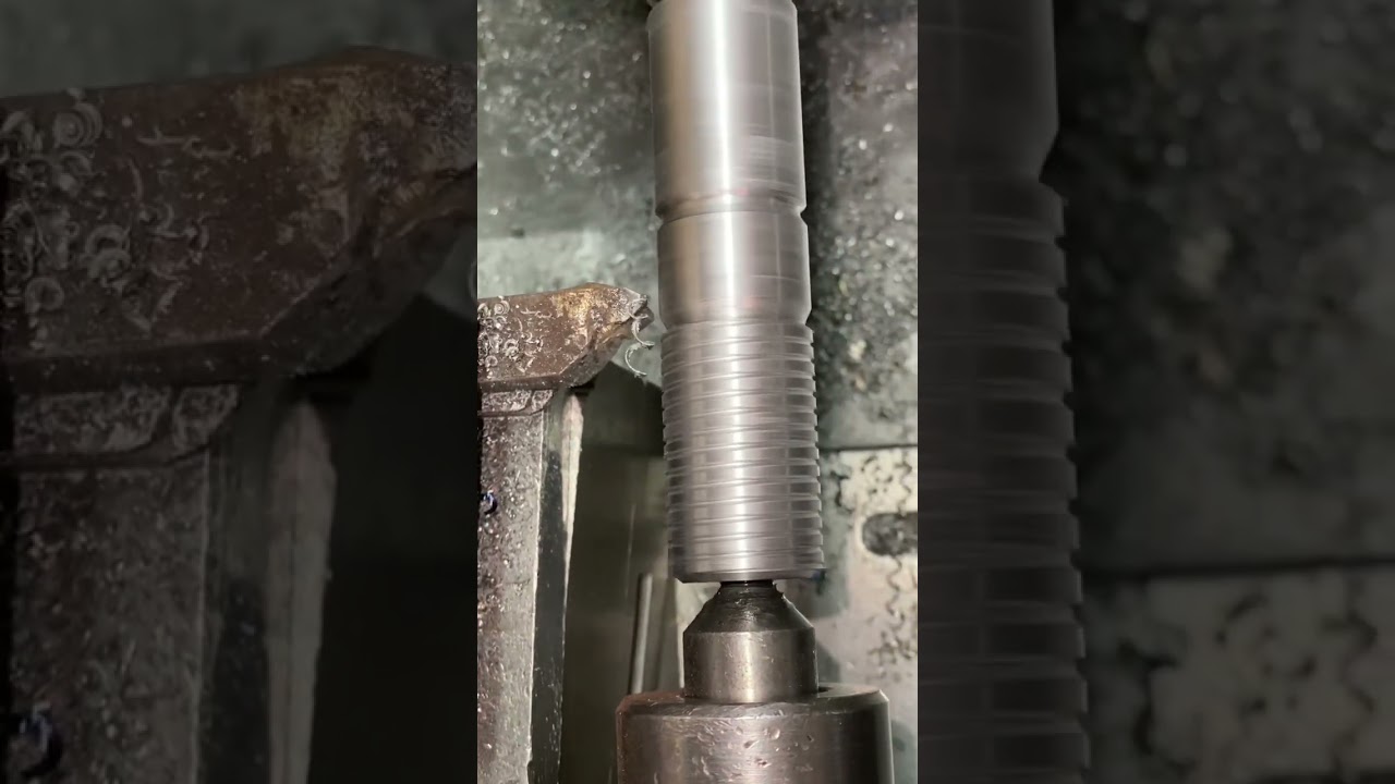 Threads in V Shaped Tool #shortsvideo #shortsfeed #lathmachine