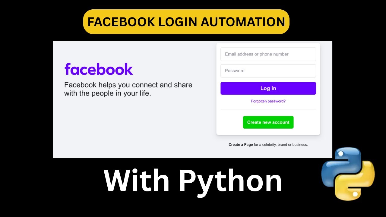 How To Login To Facebook With Python (100% Automated).
