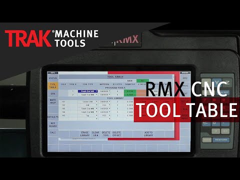 Tool Table | ProtoTRAK RMX CNC | Overview