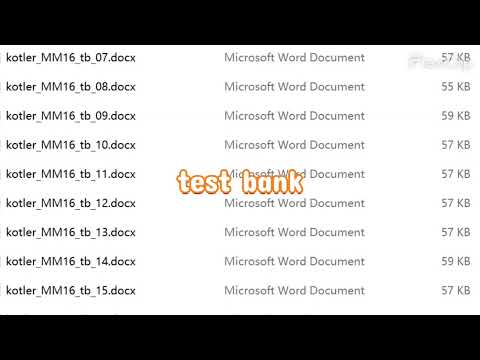 Test bank for Marketing Management 16 Global Edition by Philip Kotler