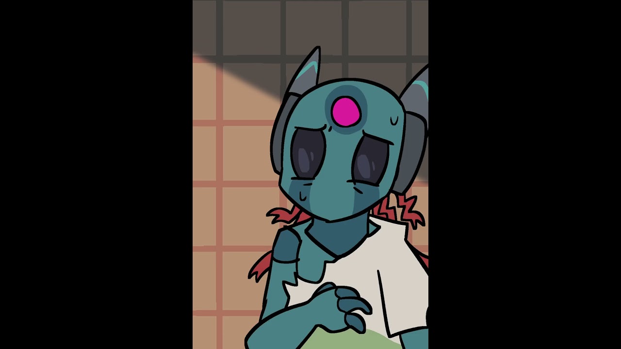 local slugcat eats a piece of a lady's brain (rain world meme)