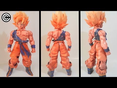 Goku Super Saiyan / Dragon Ball Z / Papercraft /Timelapse