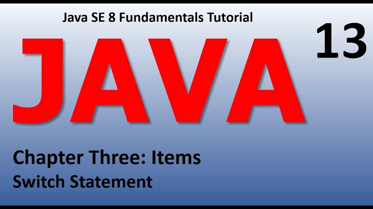 Java Switch Statement Epi 13