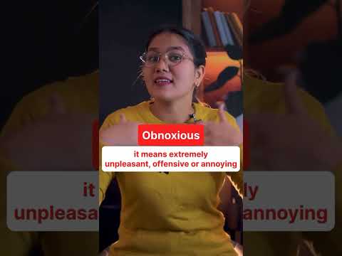 Obnoxious β Advanced English Vocabulary | Meaning & Examples πβ¨ #trending #englishspeaking #learning