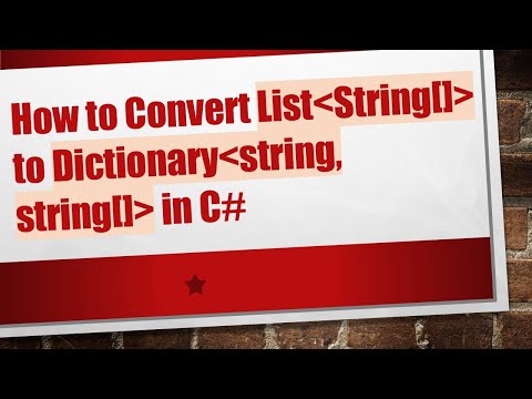 How to Convert List String[]  to Dictionary string, string[]  in C#